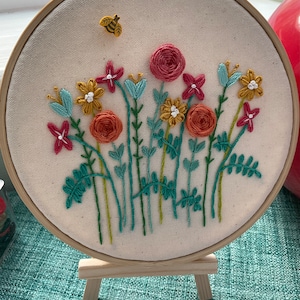 Flower Embroidery Pattern, Coneflower, Calla Lily, Rose, Tulip, Sunflower, Columbine, Lily ...