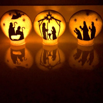 Nativity Tea Light Set Design File. - Etsy