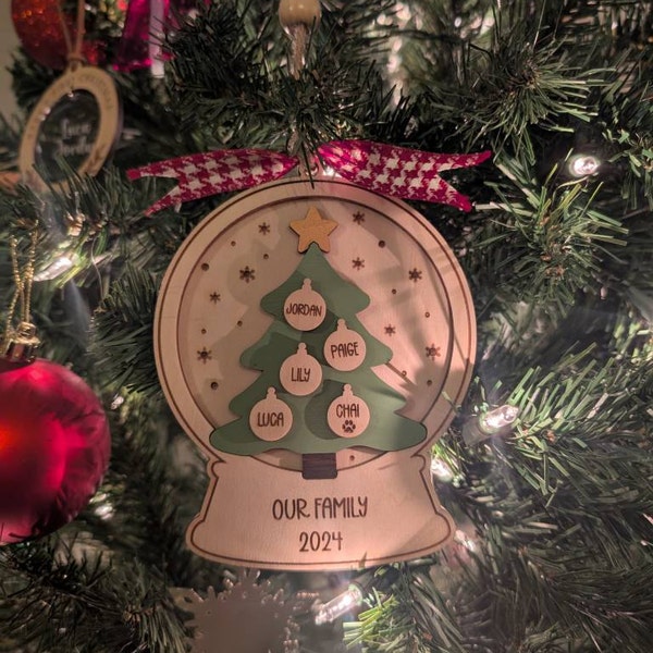 Family Ornament, Custom Family Ornament, Personalized Christmas ...