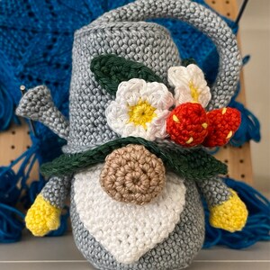 Crochet Pattern Watering Can Gnome, Garden Gnome PDF Tutorial, Spring ...