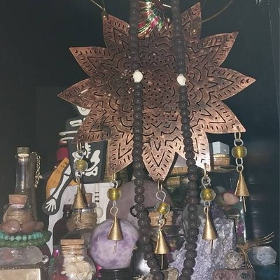 Bodhi Seed Mala With Conch Shell Markers and Guru Bead Black Tassel on ...