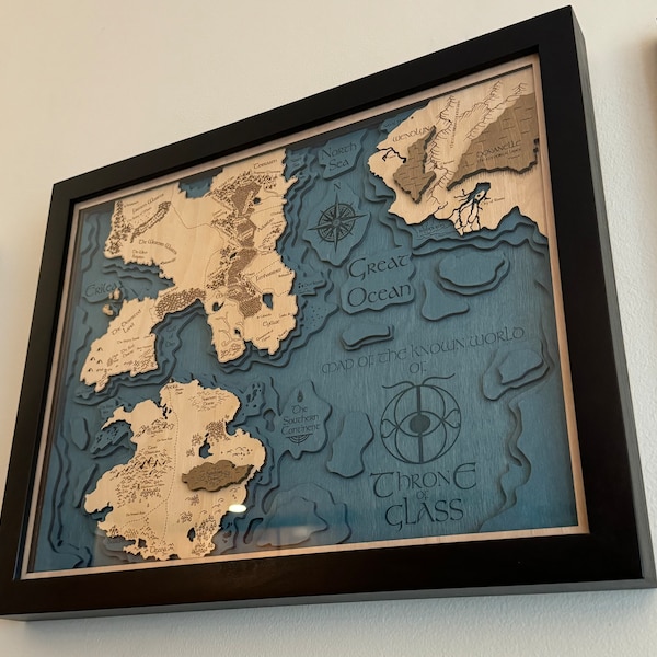3D Wooden Map of the Enchanted Continents - Etsy