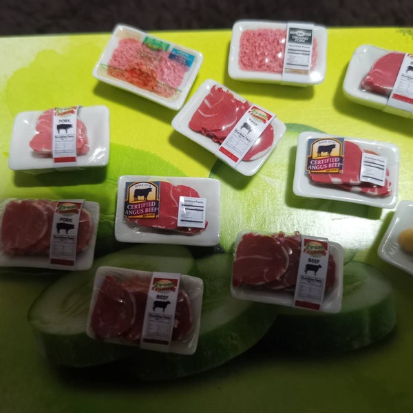 Miniature Meat Dollhouse Miniature Food - Etsy