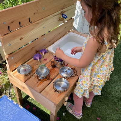 Mud Kitchen, Water Sand Table, Sensory Table, Ikea Flisat, Ikea Trofast ...
