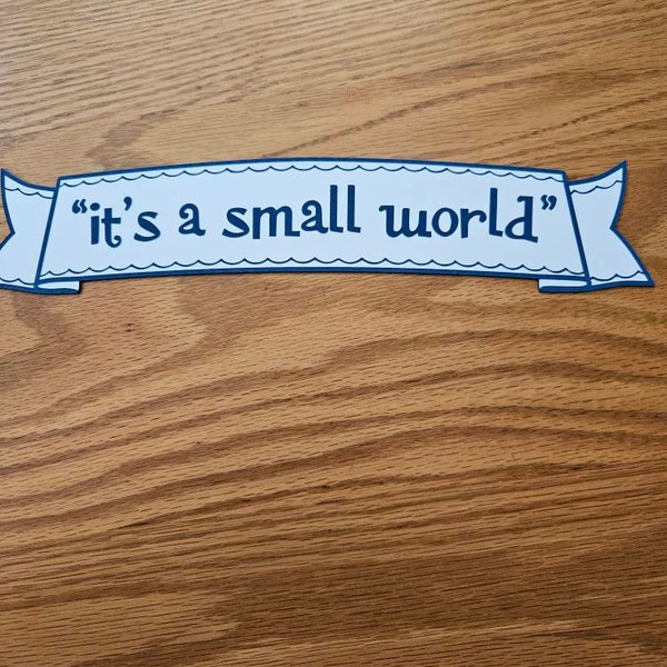 It's A Small World Sign - Etsy