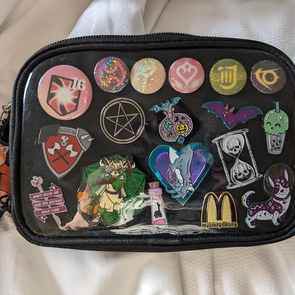 Pin Belt Bag - Ita Bag, Pin Display Bag, Clear Pocket Display Bag, Pin ...