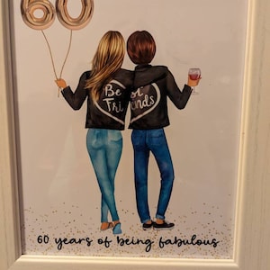 60th Birthday Best Friend, 60 Years of Being Fabulous, 60 Birthday Gift ...