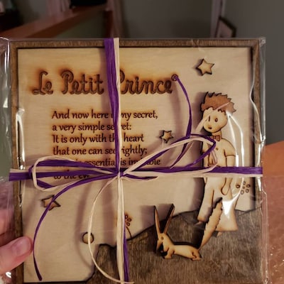 The Little Prince Wood Frame No.1 Prince / Wood Engraved Frame / the ...