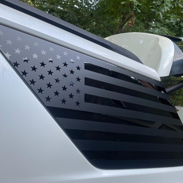 Fits 2015-2020 Chevy Tahoe Rear Side Windows Punisher Distressed ...