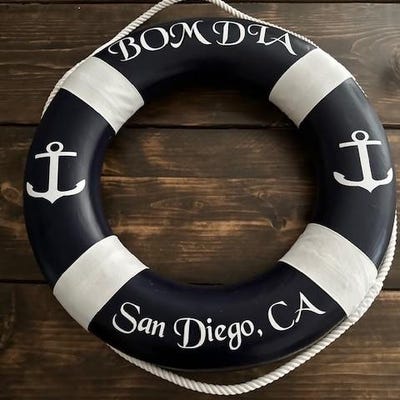 Custom Life Ring USCG Life Ring Boat Wedding Custom Boat Decor ...