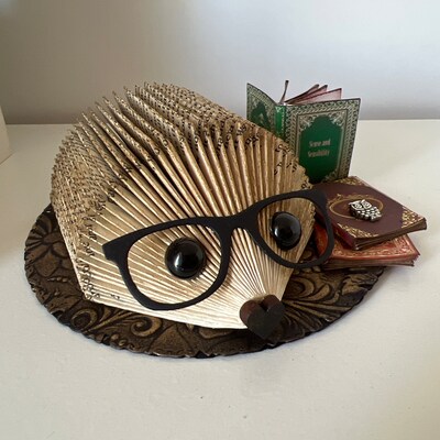 Small Vintage Paper Book Hedgehog - Etsy UK