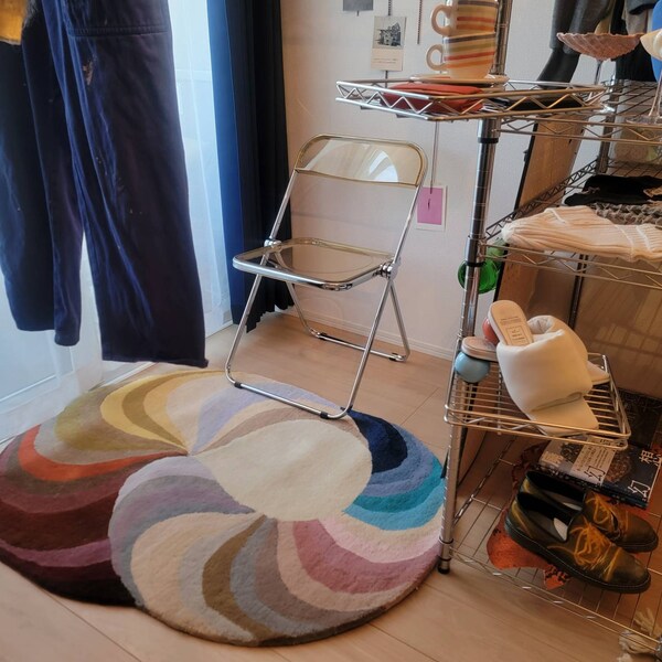 Scallop Rug Bohemian Handmade Designer Rug Hand Tufted Rugs for Living ...