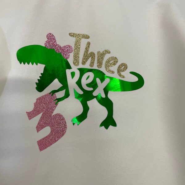 Girl Three Rex Svg, 3rd Birthday Svg, Girls T-rex Svg, Dinosaur ...