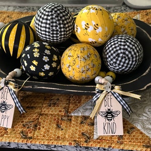 Berry Rag Balls Tiered Tray Decor, Cherry Dough Bowl Filler, Farmhouse ...