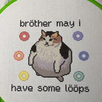 Brother May I Have Some Loops Cat Meme Funny Modern - Etsy Australia