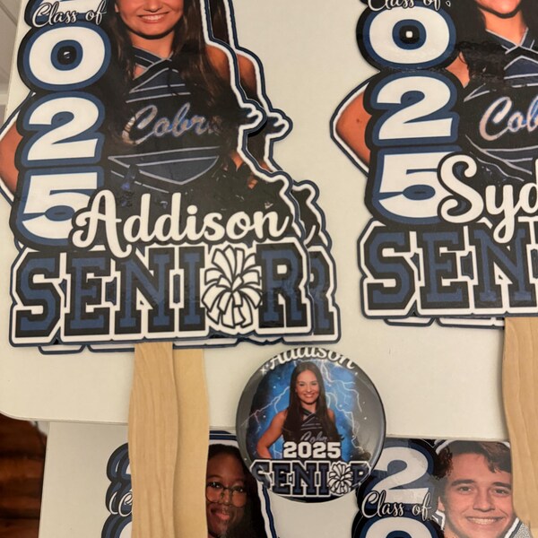 Kindergarten Graduation Fans/personalized Photo & Name, Custom Grad ...