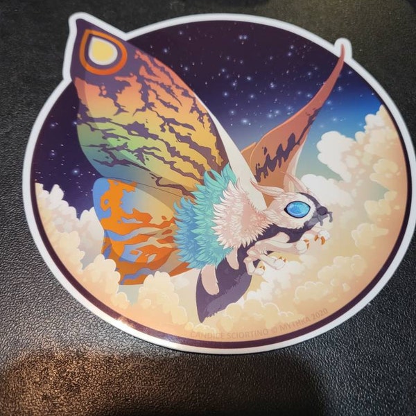 Mothra Vinyl Sticker: Queen of Monsters, Kaiju Art (5 Inch) - Etsy