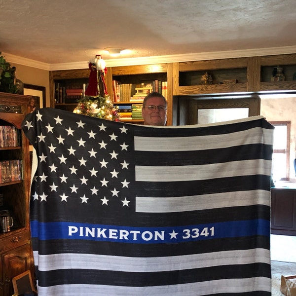 Thin Blue Line Blanket Custom | Police Officer Blanket | Law ...