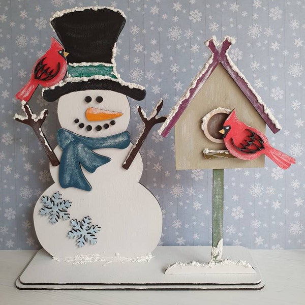 Standing Snowmen SVG ,snowman Laser Cut File Let It Snow,glowforge Svg, Snowman Laser , Winter ...