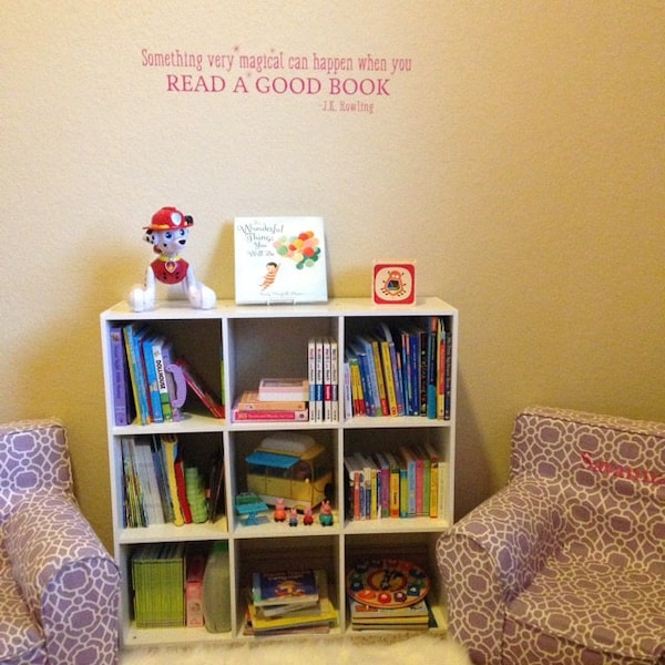 Wall Quotes Vinyl Decal, Read A Good Book, JK Rowling, Reading Nook ...