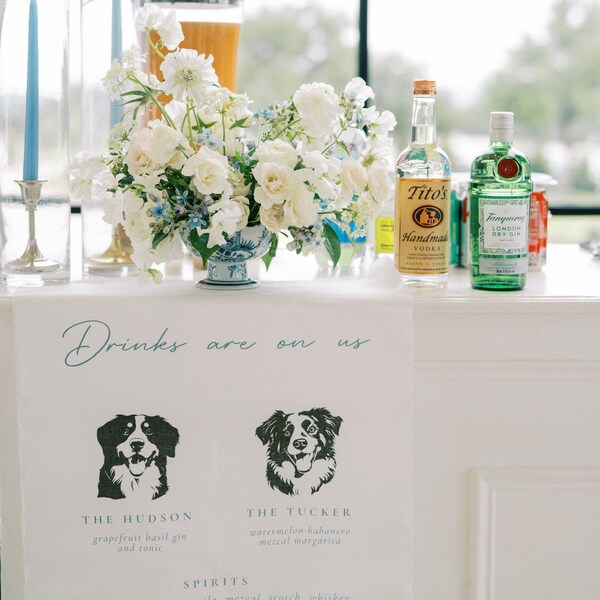 Custom Linen Bar Menu Sign: Wedding, Shower, Events - Etsy