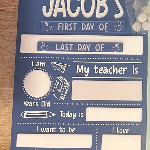Custom First Day of School Sign, Back to School Sign, 1st Day of School ...