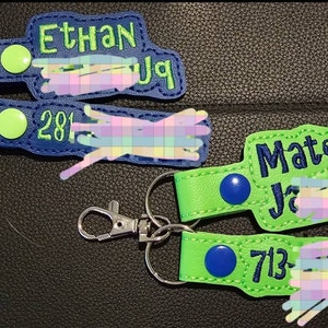 SAMPLE SALE a Names Bag Tag for Backpack Luggage Ready Made Ready to ...