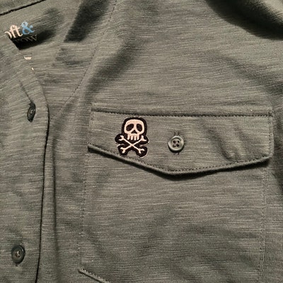 Embroidered Skull and Crossbones Patch With Hook Type Backing - Etsy