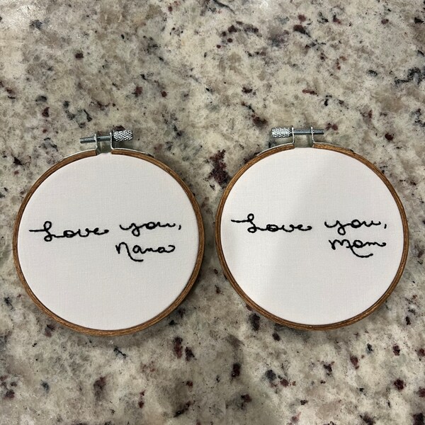 Hand Embroidered Custom Stocking Tag | Hand Embroidered Custom Gift Tag ...