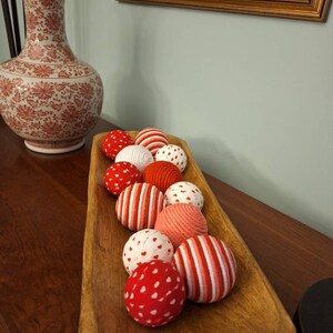 Berry Rag Balls Tiered Tray Decor, Cherry Dough Bowl Filler, Farmhouse ...