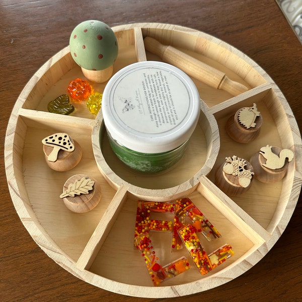 Fall Sensory Bin Loose Parts Tinker Tray, Montessori Toy, Sensory Kit ...