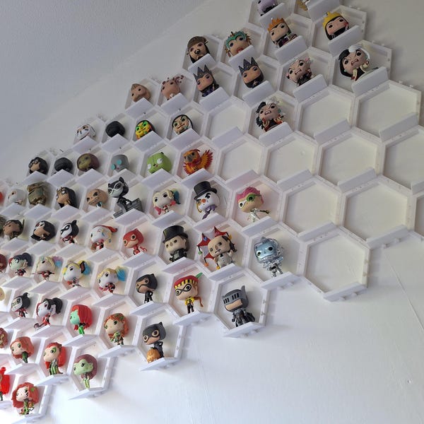 Hot Wheels Hexagonal Shelves Display Stage Shelf Locking Wall Mini Cars ...