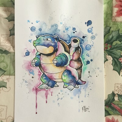 MEWTWO Watercolor Painting PRINT Pokemon Fan-art by J2art - Etsy