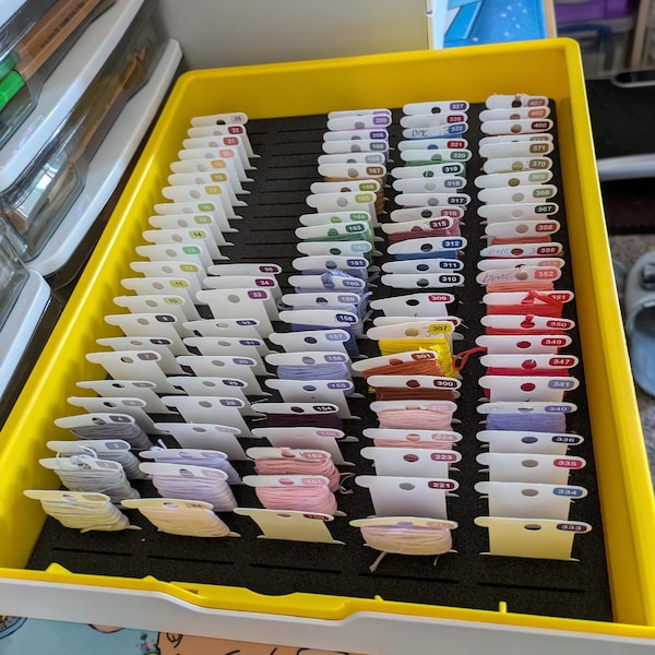 SAMPLE DMC 3mm Acrylic Bobbin With Printed Number and Colours - 1 ...