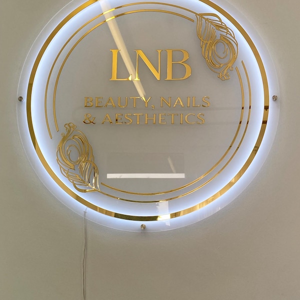 Custom Backlit Acrylic Sign | Acrylic Logo Sign | LED Business Sign ...