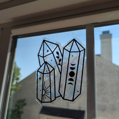 Witchy Window Clings Rainbow Window Clings - Etsy