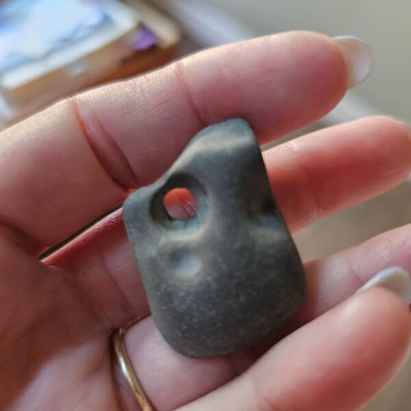 2 Oz Genuine HOLEY HOLED STONE Indent Dotted Sea Creviced Ocean Beach ...