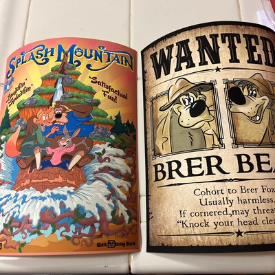 Brer Bear Wanted Poster Splash Mountain Poster Disney Attraction Poster ...