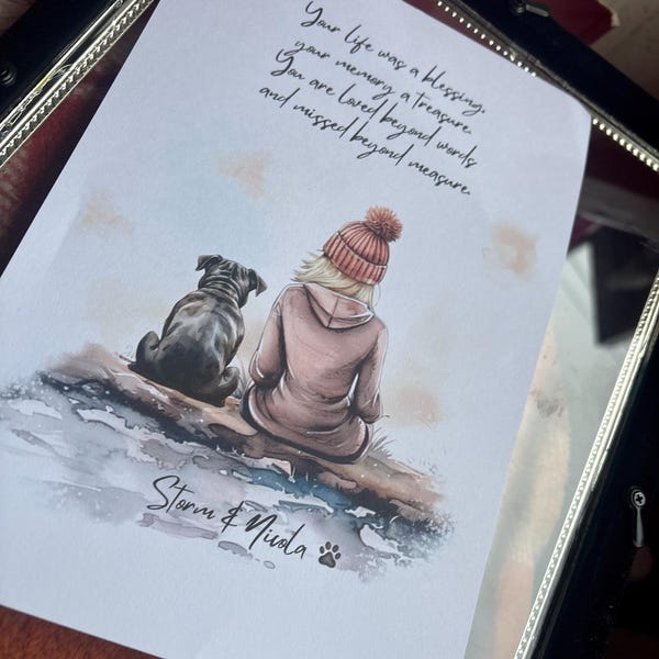 Dog Bereavement Gift, Pet Loss Gifts, Dog Memorial Gift, Dog Loss, Rip ...