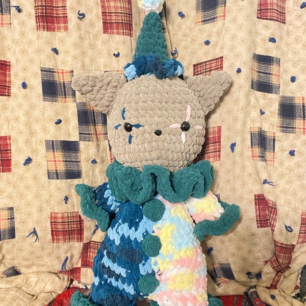 Crochet Jester Kitty and Bunny Pattern. Crochet Jester Bunny. Crochet ...