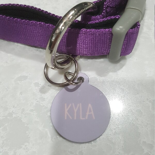 Blue Hunter Dog Tag Cat Tag Pet ID Tags - Personalised Name and Number ...