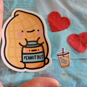 Cute Peanut Vinyl Sticker Kawaii Stickers, Peanut Stickers Cute Vinyl ...