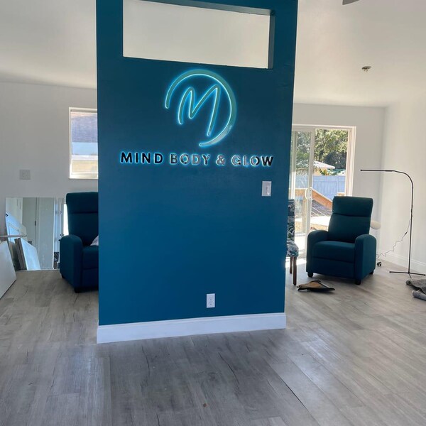 Floating Metal Letters, Business Logo Sign, Beauty Spa Sign, Cafe Sign ...