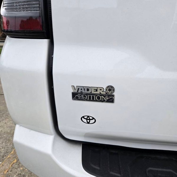 Custom Engraved Car Name Emblem Badge Black With Gray Customized Text ...