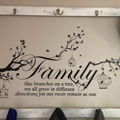 Family Tree Wall Decal Quote Like Branches on a Tree Home Decor Vinyl ...