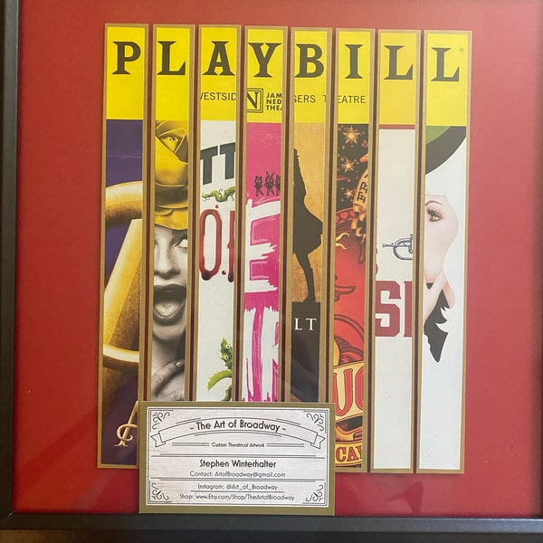 Custom Broadway Playbill Framed Art Collage - Personalize It! - Etsy