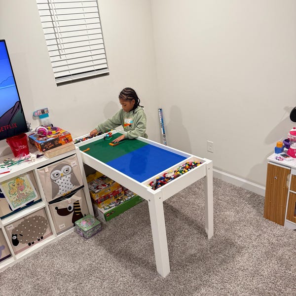 Building Bricks Table, Activity Table, Building Blocks Table, Kids ...
