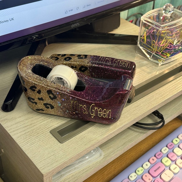 Leopard Desk Accessory, Ombre Office Supplies, Glitter Stapler, Office ...