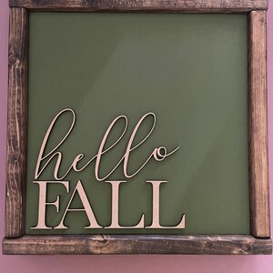 Hello Fall Sign Fall Decor Fall Decorations Fall Signs Fall Wood Signs ...