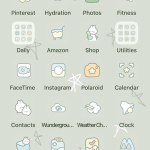 50 Icon Cute Small Girl Ios Icons Pack, iPhone Theme, App Cover, Icons ...